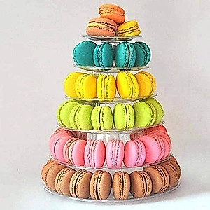 Candora 6-Layer Macaron Display Stand Cake Stand Macaron Tower Wedding Display Stand(2 Sets)