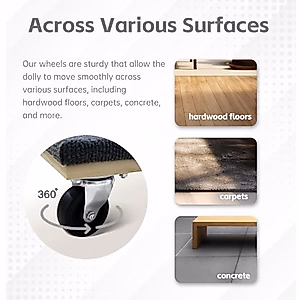 MaxWorks 50857 1320 lbs. Capacity 18 in. x 30 in. Hardwood Furniture Moving Dolly KD Version, Two Pack