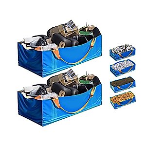 Skywin- Dumpster Bag, 2 Pack Reusable Yard Waste Bags, Foldable Yard Waste Container, Trash Bag for Waste Management, Multiple Times Use During Renovations, Can Hold Up to 3,500 lbs