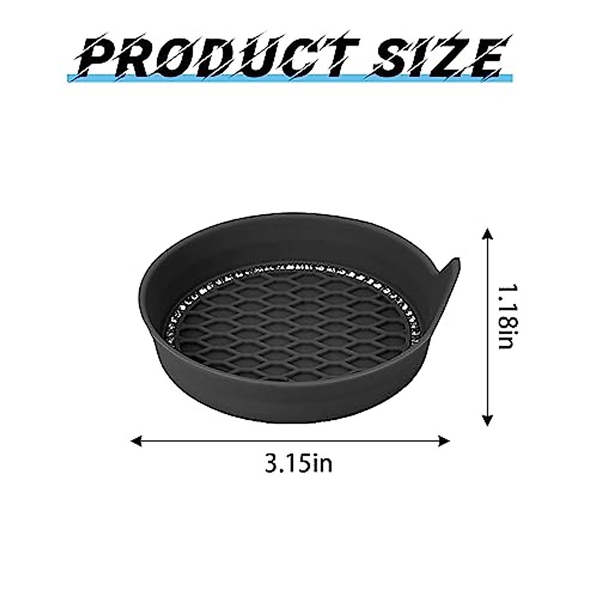 zipelo Bling Car Cup Coaster, 4 Pack Universal Vehicle Anti-Slip Cup Holder Insert Coasters, Crystal Rhinestone Silicone Shockproof Drink Mat, Car Interior Accessories Gift for Women Girls (Black)