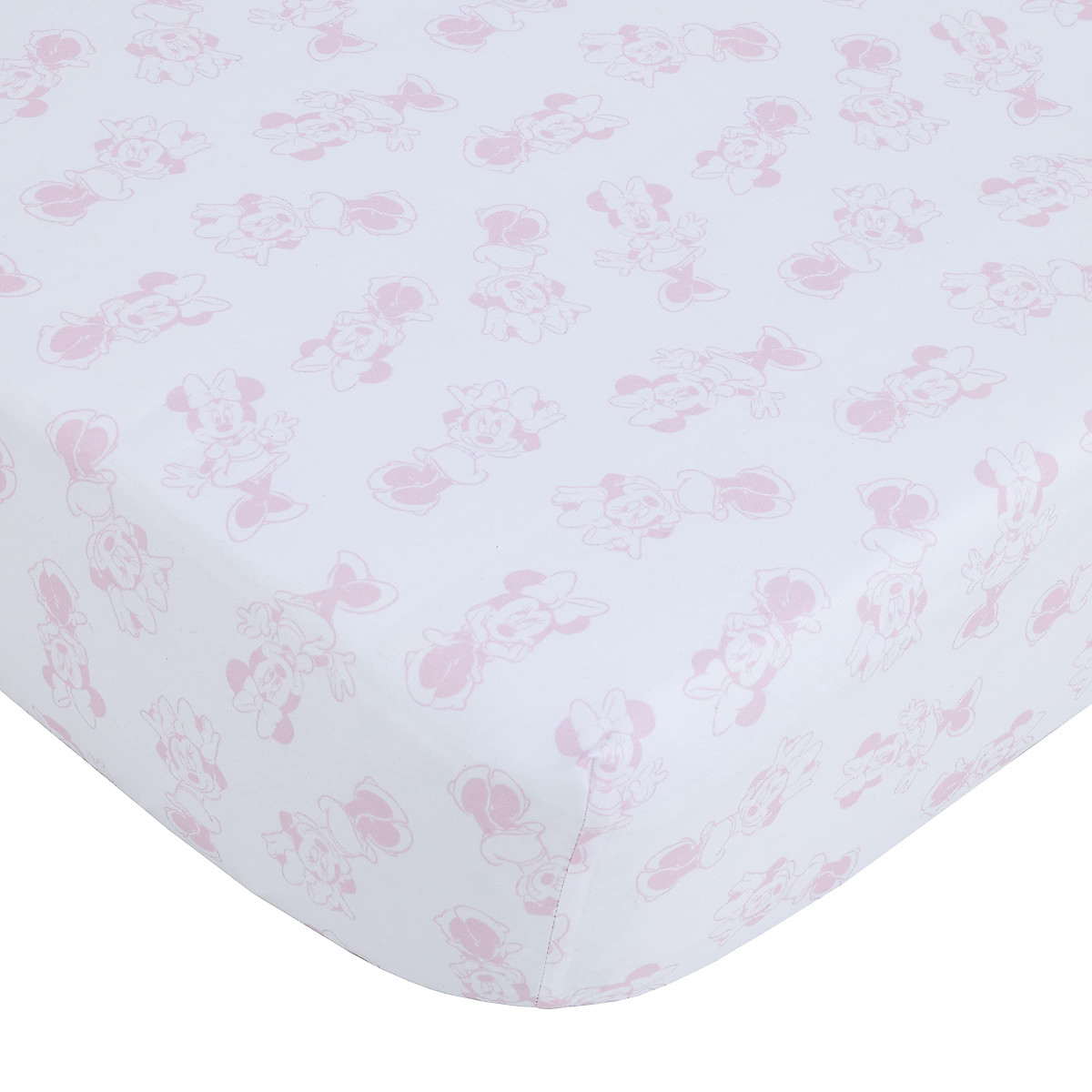 Disney Minnie Mouse Be Happy Pink, Lavender, Aqua and Orange 3 Piece Crib Bedding Set - Comforter, Fitted Crib Sheet and Bed Skirt