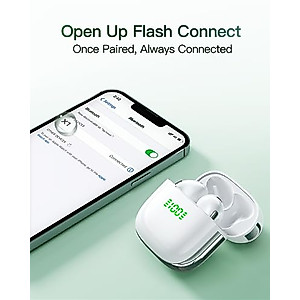 Ear buds 72Hrs Playback Bluetooth Headphones Wireless Earbuds with Dual LED Power Display Charging Case Earphones IPX7 Waterproof Stereo Sound in-Ear Earbud with Mic for Phone Laptop TV Sport White