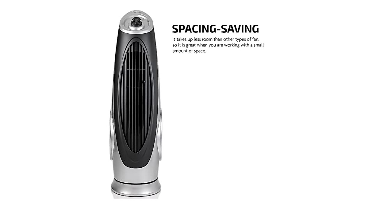Ovente 90° Oscillating Tower Fan - Quiet, Energy-Saving Cool