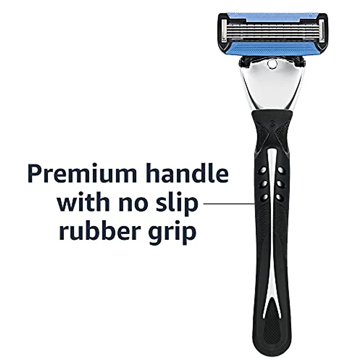 Amazon Basics 5-Blade MotionSphere Razor for Men with Dual Lubrication and Precision Trimmer, Handle & 16 Cartridges (Cartridges fit Amazon Basics Razor Handles only) (Previously Solimo)
