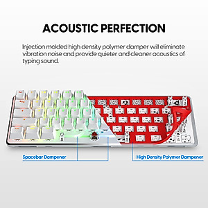 Pulsar Gaming Gears - PCMK Gaming Mechanical Keyboard ANSI Hot Swappable 60% (Barebone, White)