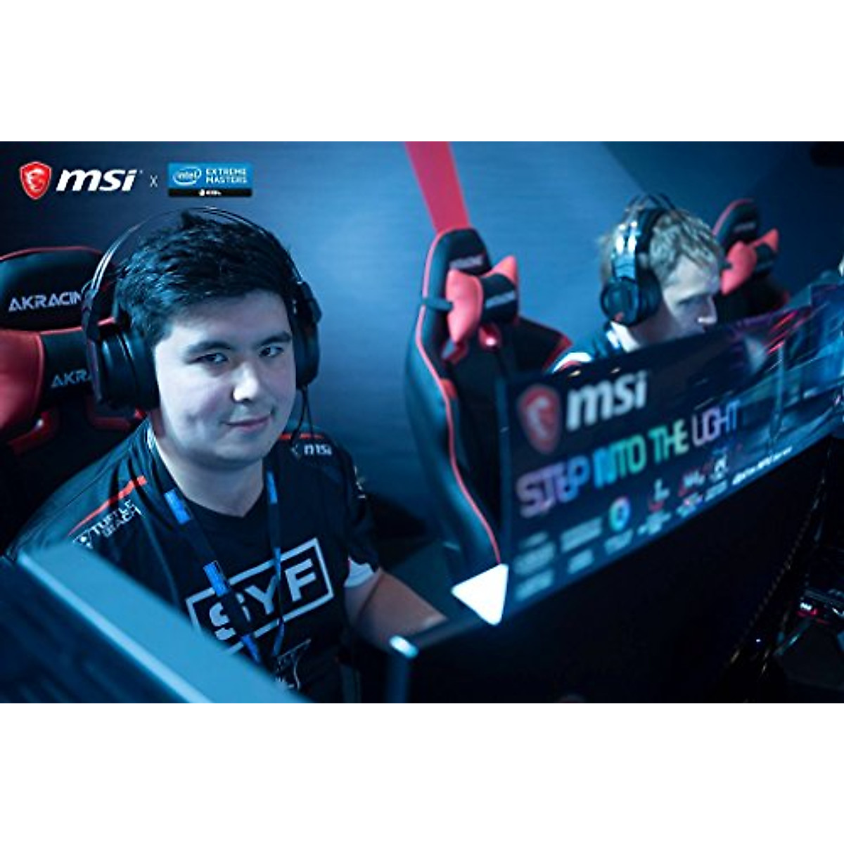 AKRacing Masters Series Max Gaming Chair with Wide Flat Seat, 400 Lbs Weight Limit, Rocker and Seat Height Adjustment Mechanisms - Indigo