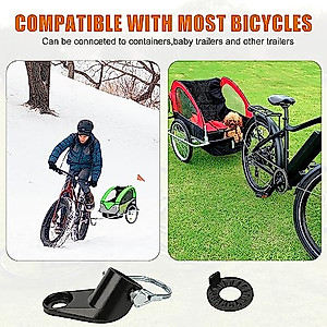 Bike Trailer Hitch Connector, Upgraded Bike Trailer Hitch Coupler Attachments Universal Bike Trailer Hitch Coupler for Instep & Schwinn Bike Trailers