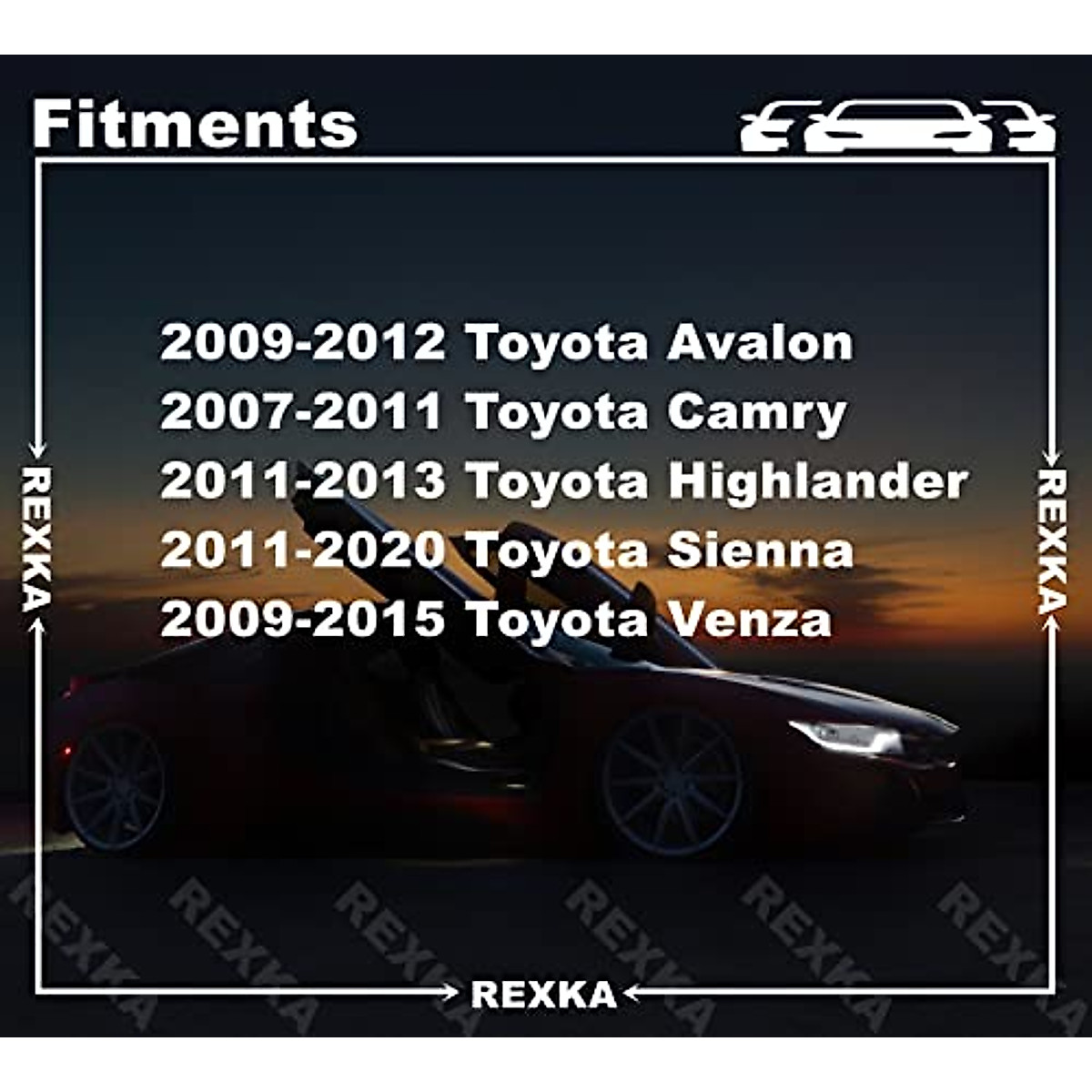 Rexka 30pcs Bumper Cover Rocker Molding Splash Shield Screw for Toyota 90159-60525 Avalon Camry Highlander Sienna Venza