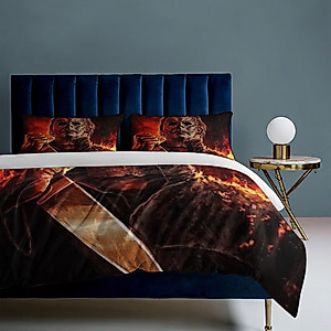 Pbunlkl Michael Killer Myers 3-Piece Bedding Set Duvet Cover Pillow Shams Set Soft Lightweight Comforter Cover Set 102"x90"