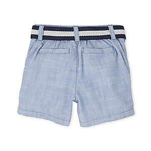 The Children's Place Baby Boys Sleeve Button Down and Shorts 2-Piece Set 2-Pack, Americana Gingham, 3-6 Months