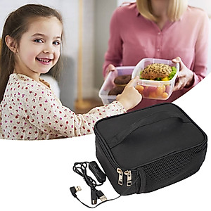 Gecorid Portable Food Warmer, USB Heater Lunch Bag, Personal Oven, Personal Heated Lunch Box, Lunch Warming Tote for Cooking, Reheating Meals, Travel, Potlucks, Hotel, Home Kitchen