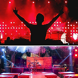 Seven Stars 200W COB Lights, LED Par Light Warm White & Cool White Stage Wash Lights, DMX Stage Lights for Church/Party/Stage Show/Club/Karaoke（1 Pack）