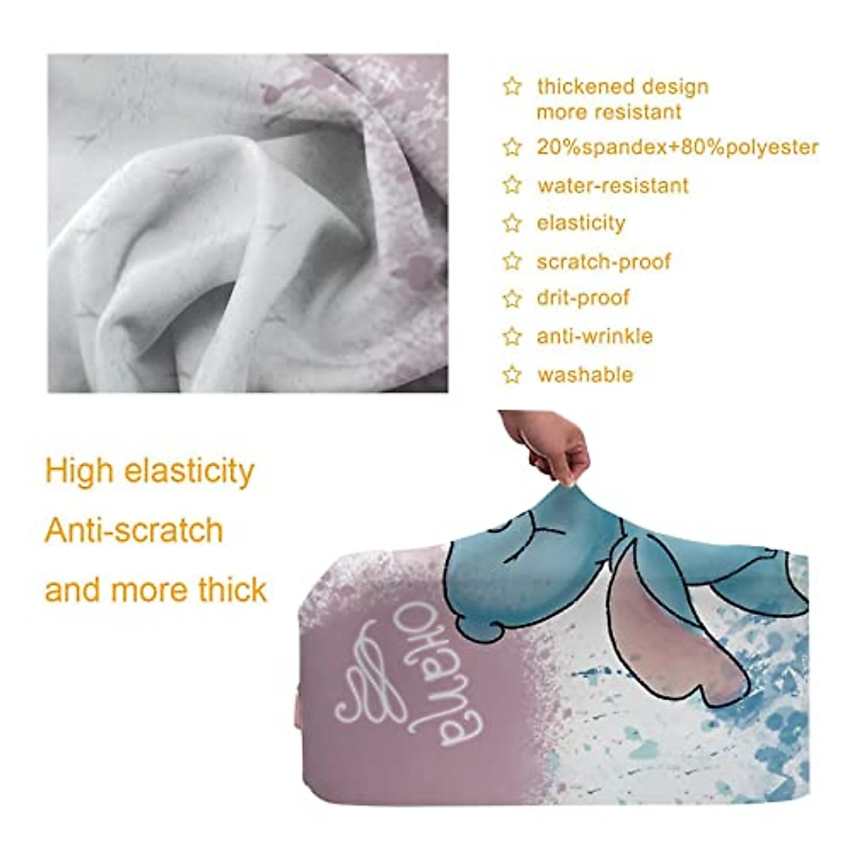 ISUNIET Travel Suitcase Protective Cover Trunk Case Washable Elastic Luggage Cover Fits 18"-32" Suitcase Protector Baggage With Concealed Zipper Gifts for Women Girls Cute 18 Medium