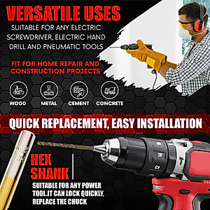 YIYITOOLS Titanium Twist Drill Bit Set 21 Piece Fit for Cutting Hard Metals，Such as Stainless Steel, Aluminum Alloy and Titanium Alloy 21 Pieces