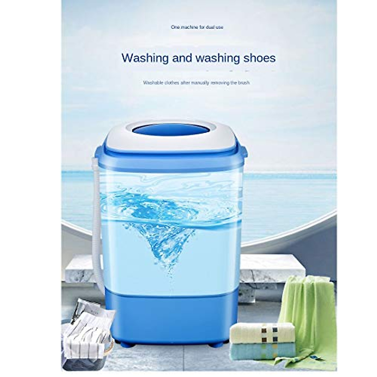 ZLXDP Small Household Laundry Wash Shoes Machine Three Washing Machine This Product Has Shoe Washing with Laundry Easily Convert Function