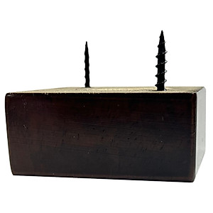 Elegent Upholstery Short Low Profile Wood Square Sofa Furniture Legs 1" Inch Height - Set of 4