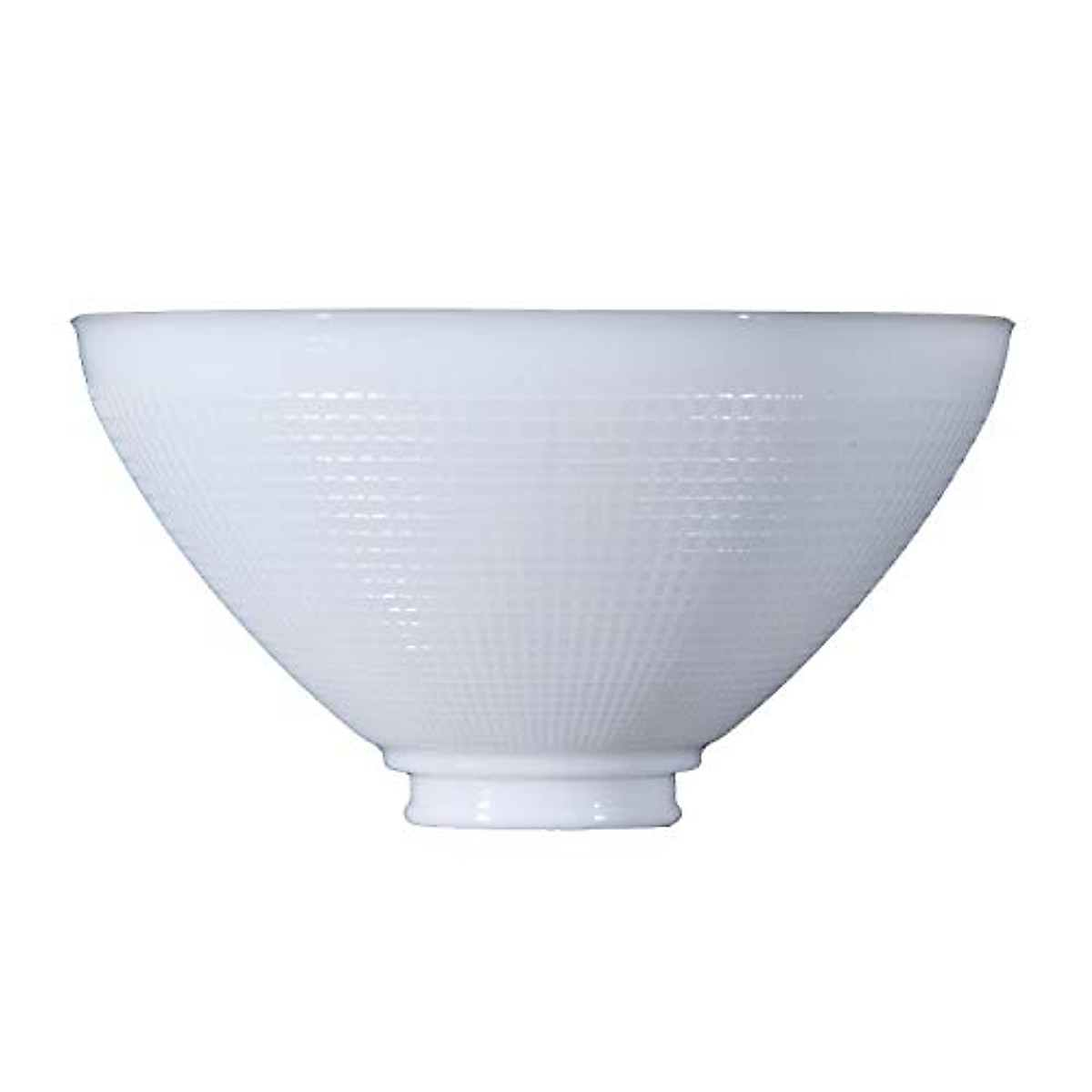 B&P Lamp 10 Inch Diameter I.E.S Style White Opal Glass Reflector Shade with Waffle Pattern Glass - Perfect Fit for Floor Lamps and Mogul Sockets