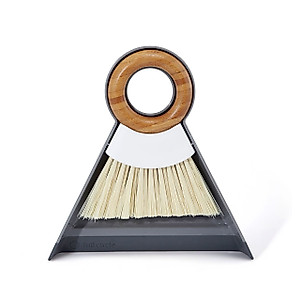 Full Circle Sweep Home Cleaning Broom and Brush Set with Tiny Team Mini Dustpan