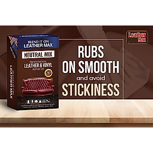 Leather Max Quick Blend Refinish and Repair Kit, Restore Couches, Recolor Furniture & Repair Car Seats, Jackets, Sofa, Boots / 3 Color Shades to Blend with/Leather Vinyl Bonded and More (Neutral Mix)