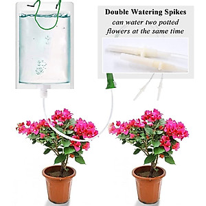 3 Pieces Automatic Plant Watering Drip Bag Irrigation Device, Plant Water Drip Irrigation Kit with Adjustable Control Valve Switch for House Plants