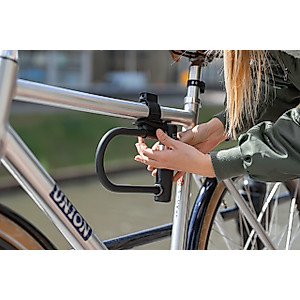 AXA Unisex's Bike D-Lock with Security Cable High, Black, One Size