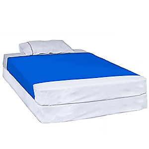 KAWAAI Sensory Compression Bed Sheet Deep Relaxing Feeling Helps with SPD, Anxiety, ADHD, Autism Breathable, Cool and Comfortable Sleeping Bedding (Color : Blue, Size : Toddler Size 69x132cm)