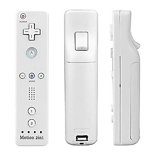 Controller Replacement for Wii Remote Controller, Kicy Wii Remote and Nunchuck Built in 3-axis with Motion Plus, Compatible with Wii/Wii U