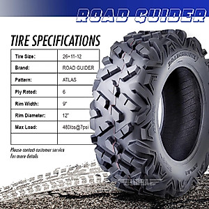 Roadguider ATV UTV Tire 26x11-12 26x11x12 6PR All Terrain 10396