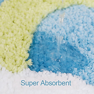 HAIWAOO Bath Mats for Bathroom, 32"×20" Non Slip Bath Rugs, Soft and Absorbent Bathroom Rugs, Machine Wash/Dry, Rugs for Tub, Shower, and Bath Room,Rainbow