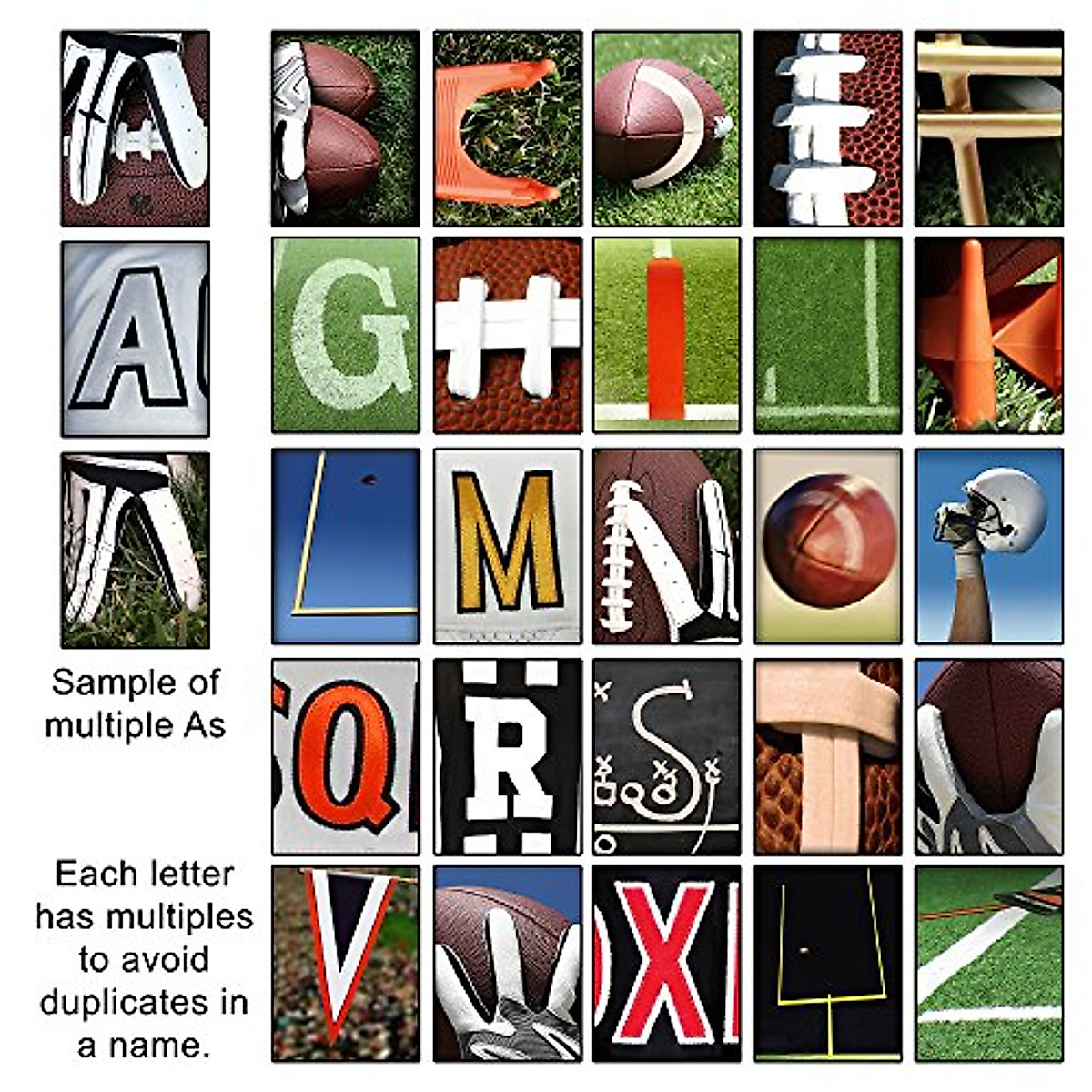 Block Mount SM - Personalized Football Name Art Decor print for man cave, boys room, or office!