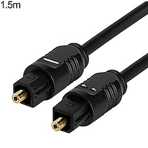 Car Audio Cable Compatible Adapter Stereo Jack Cables LTra5jCCun, 7.1 Surround Sound Fiber Optical Digital Toslink Audio Practical Cable Speaker TV Cord - Black 1M
