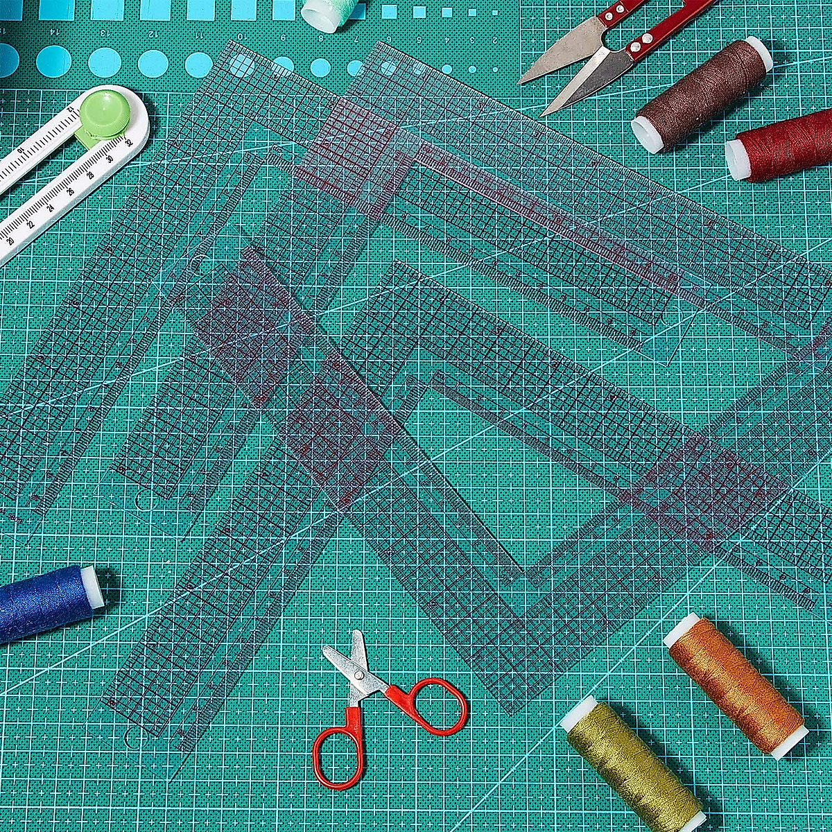 Plastic Sewing Ruler L-Square Curve Ruler Sewing Measure Tailor Ruler Clear Sewing Ruler for Tailor Craft Tool Drawing Measuring Supplies (2)