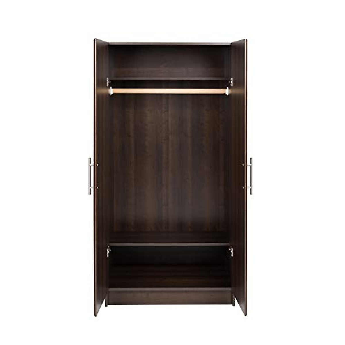 Prepac Elite 2 Door Wardrobe Cabinet, 32" W x 65" H x 20" D, Espresso
