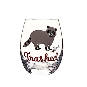 Cypress Home 17 OZ Stemless Wine Glass w/Box, Trashed