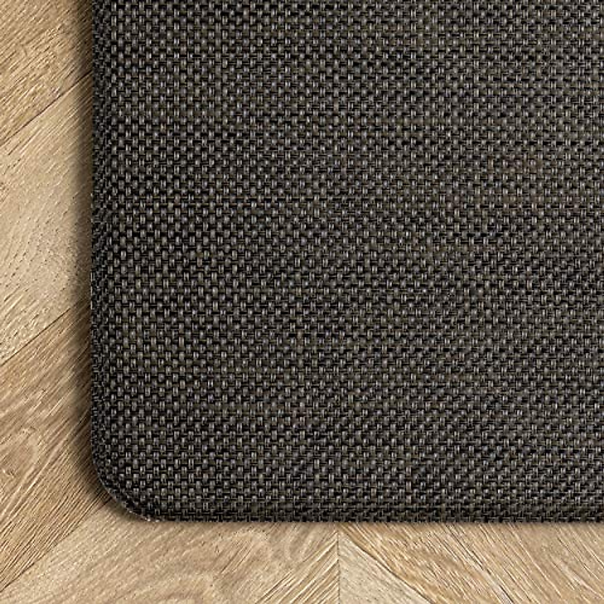 nuLOOM Casual Solid Anti Fatigue Kitchen or Laundry Room Comfort Mat, 18" x 30", Dark Brown