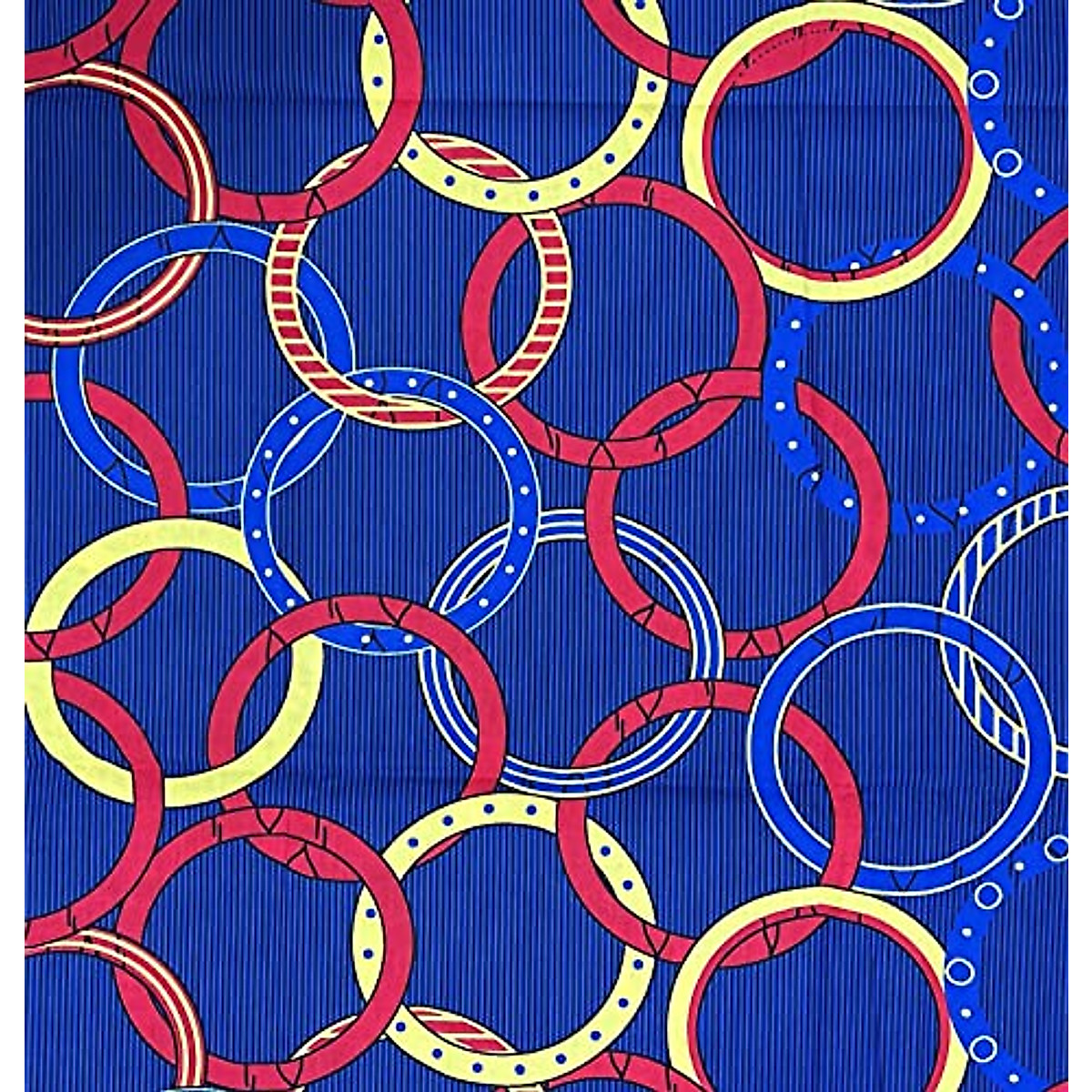 ADWAXDA African Fabric 6 Yards Cotton Wax Print Kente Cloth Ankara Fabric Wax Material for Sewing Dress Clothing(FC044)