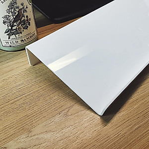 Computer Tilted Keyboard Holder, Clear Acrylic Keyboard tilt Stand, Universal Elevated Stand for Easy Ergonomic Typing, Computer Gaming and Working at Home and Office (White)