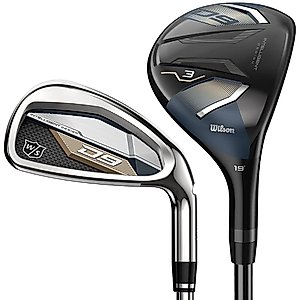 Wilson Staff D9 Iron Golf Set - Men's Right Hand Standard Length, Graphite Shaft Regular Flex, 4 & 5 Hybrid, 6-PW, Gap Wedge