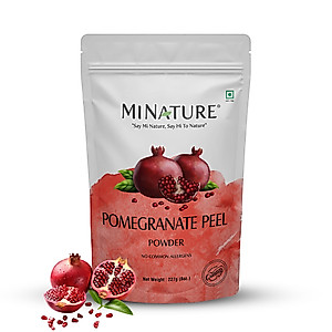 minature Pomegranate Peel Powder (Punica granatum) | 100% Pure and Natural | 227g(8oz) (1/2 lb) | Non-GMO | Rich in anti-oxidants and Vitamin C| Skin and Hair Mask | Resealable Zip Lock Pouch