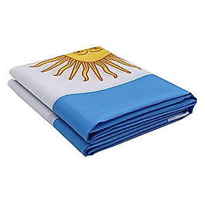 DANF Argentina Flag 3x5 Foot Polyester Argentinian National Flags Polyester with Brass Grommets 3 X 5 Ft