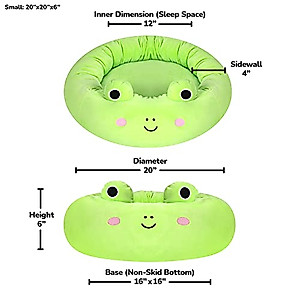 Squishmallows 20-Inch Wendy Frog Pet Bed - Small Ultrasoft Official Squishmallows Plush Pet Bed