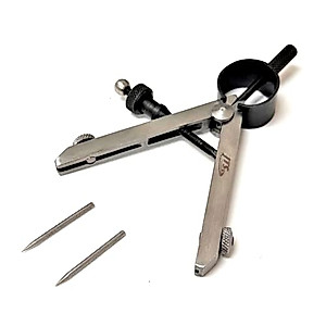 3" Adjustable Divider Precision Scriber and Caliper Sharp Pointed Sharp Point S.S. by JTS