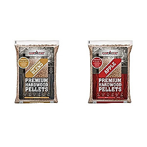 Camp Chef Competition Blend BBQ Pellets, 20 lb. Bag & Orchard Apple BBQ Pellets, Hardwood Pellets for Grill, Smoke, Bake, Roast, Braise and BBQ, 20 lb. Bag