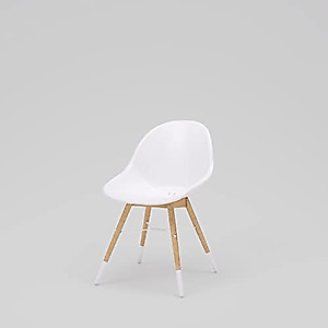 Amazonia Cannes Patio Dining Side Chair-Light Teak Finish Legs (Set of 2), Brown