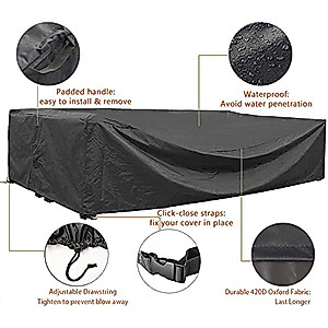 Patio Furniture Covers Sectional Waterproof Outdoor Furniture Set Covers Large Waterproof Heavy Duty 126" L x 64" W x 29" H