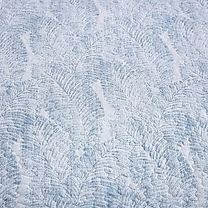 Tommy Bahama - King Quilt Set, Reversible Cotton Bedding with Matching Sham, Coastal Bedding Set with Textured Reverse (Distressed Water Leaves Blue, King)