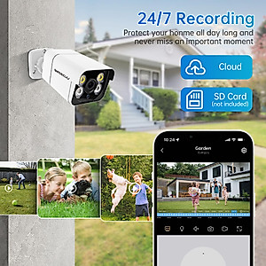 WESECUU Poe Security Camera System, 4K CCTV Camera Security System 4pcs IP Home Security Cameras Outdoor, 2-Way Talk, Human Detection, with 1TB HDD for 24-7 Recording Home Kits