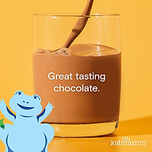 KATE FARMS Organic Plant Based Pediatric 1.2 Sole-Source Nutrition Shake,Chocolate, 12g protein, 27 Vitamins and Minerals, High Calorie Meal Replacement Drink, Protein Shake, Gluten Free, 8.45 oz (6 pack)