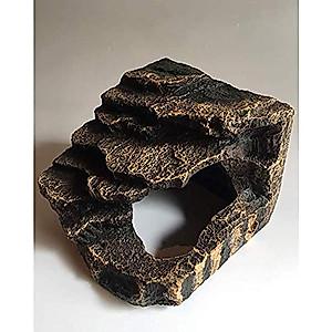 OMEM Turtle Hide, Turtles Hide Habitat Lizard Hidden cave, humidified Habitat Decoration (Small)