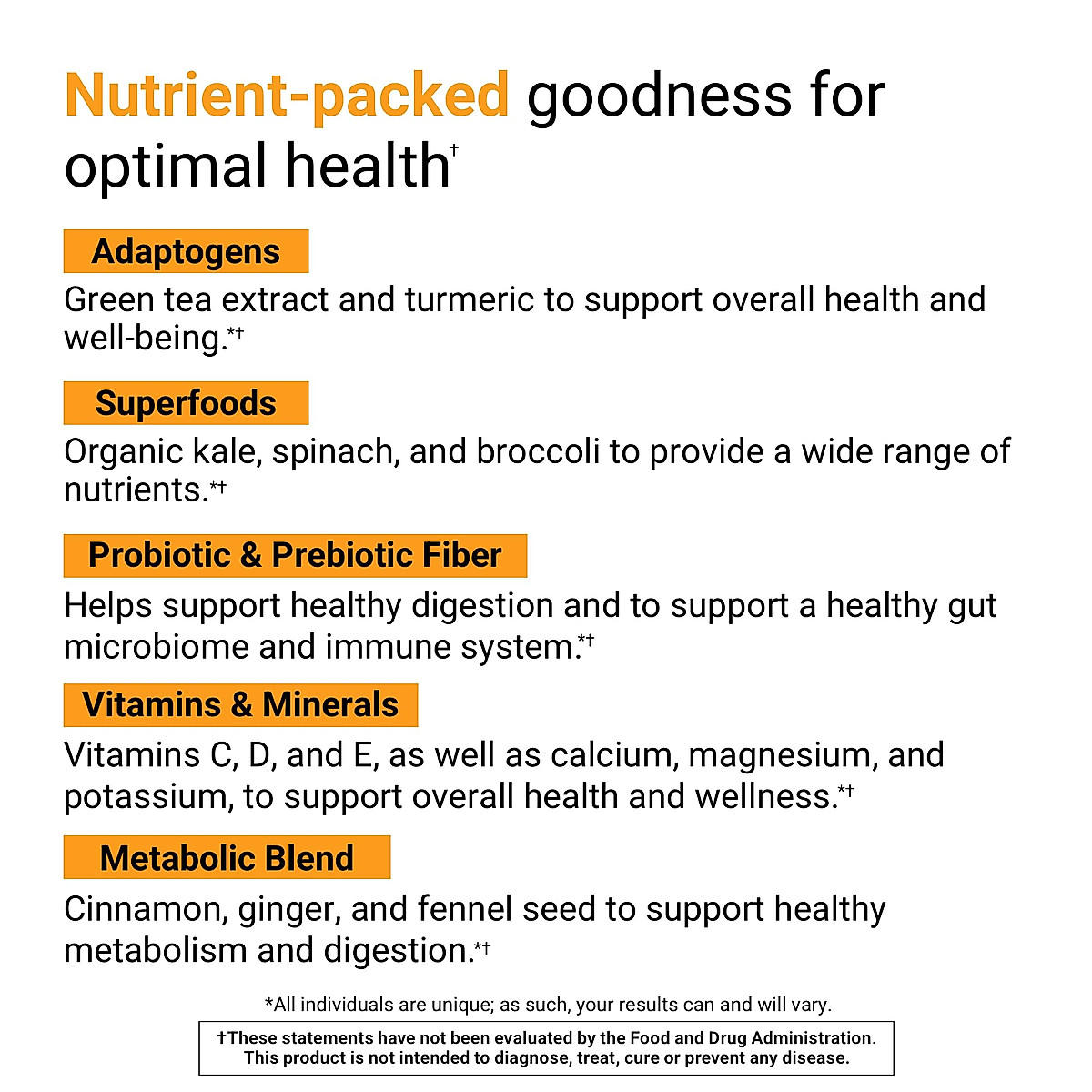 ACTIVATEDYOU Morning Complete Daily Wellness Greens Superfood Drink Mix for Gut Health w/Prebiotics, Probiotics, Antioxidants, Green Superfoods, 10 Billion CFUs, 30 Servings (Citrus)